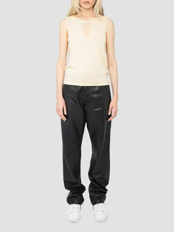 Zadig&Voltaire Sayani Vico Embellished Keyhole Tank