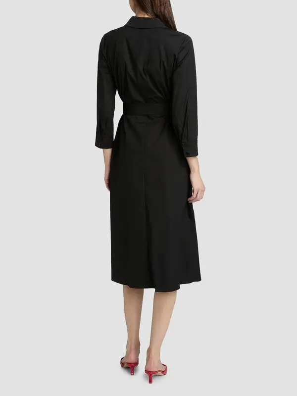 Carolina Herrera Floral Embroidered Cotton-blend Shirtdress