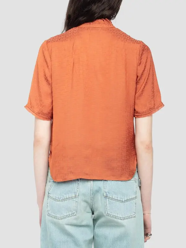 Zadig&Voltaire Topher Monogram Satin Blouse