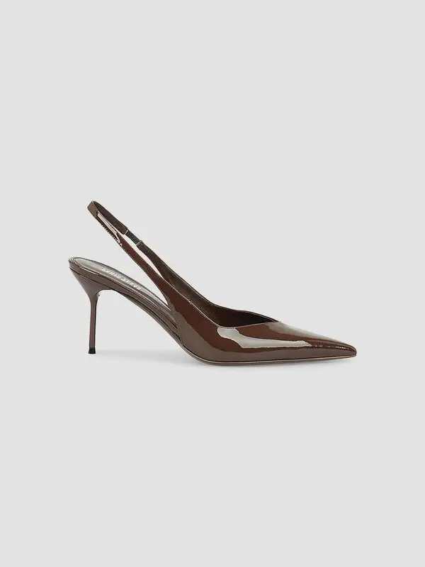 Paris Texas Lidia 70mm Slingback Pumps - Brown