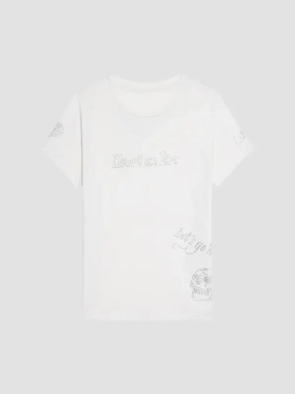 Zadig&Voltaire Alys Rhinestone Graphic Crewneck T-shirt