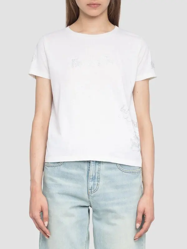 Zadig&Voltaire Alys Rhinestone Graphic Crewneck T-shirt