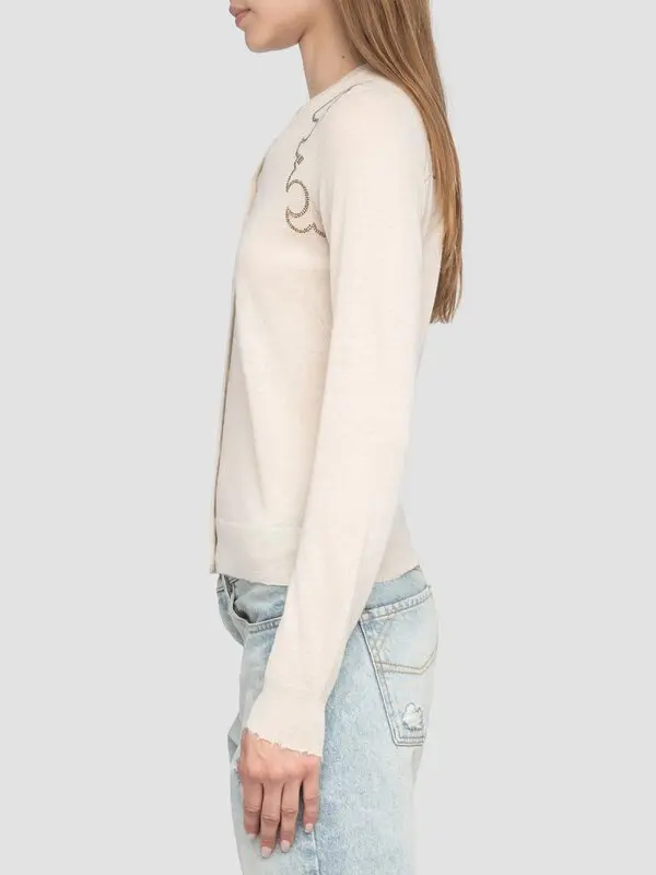 Zadig&Voltaire Missya Rhinestone Cashmere Cardigan