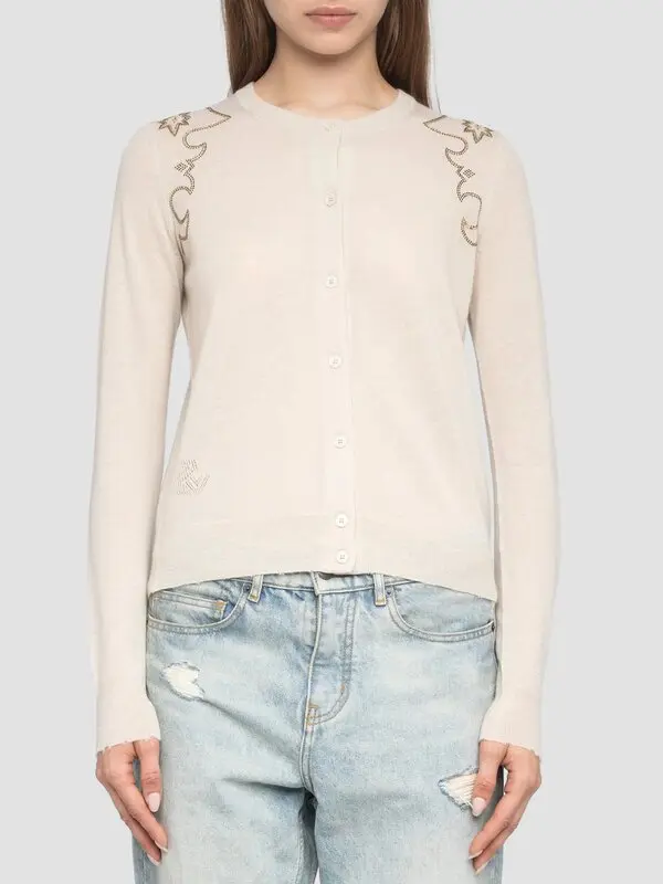 Zadig&Voltaire Missya Rhinestone Cashmere Cardigan