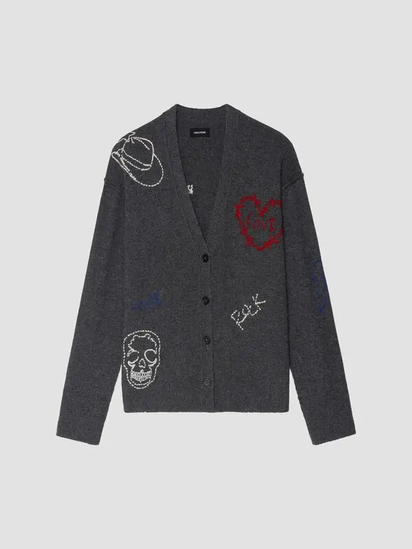 Zadig&Voltaire Mirkaz Embroidered Cashmere Cardigan