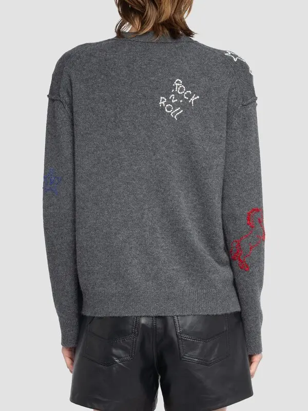 Zadig&Voltaire Mirkaz Embroidered Cashmere Cardigan