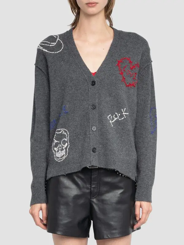 Zadig&Voltaire Mirkaz Embroidered Cashmere Cardigan