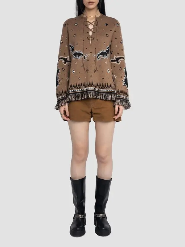 Zadig&Voltaire Leon Merino Wool Fringe-trim Sweater