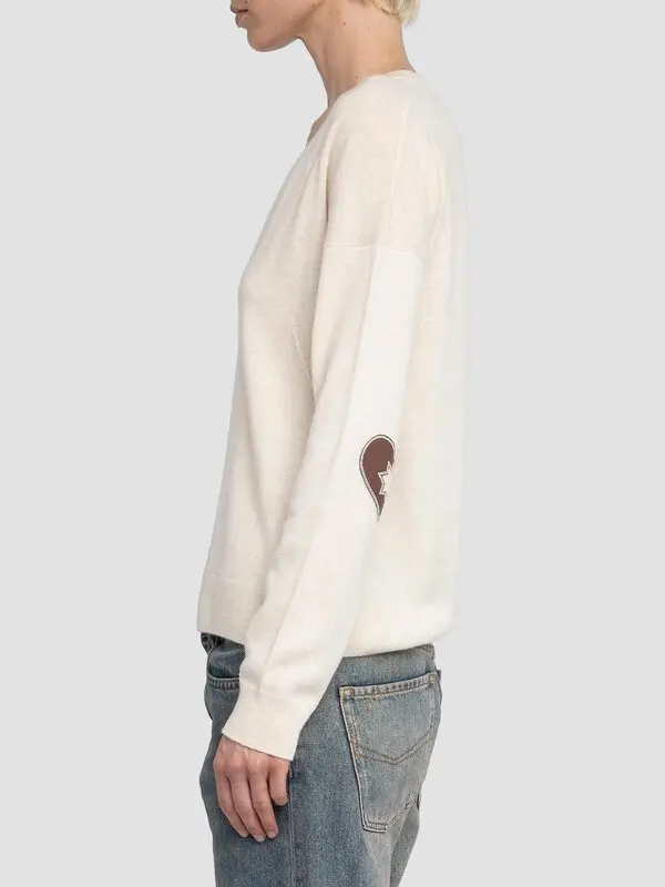 Zadig&Voltaire Vivi Heart-patch V-neck Sweater