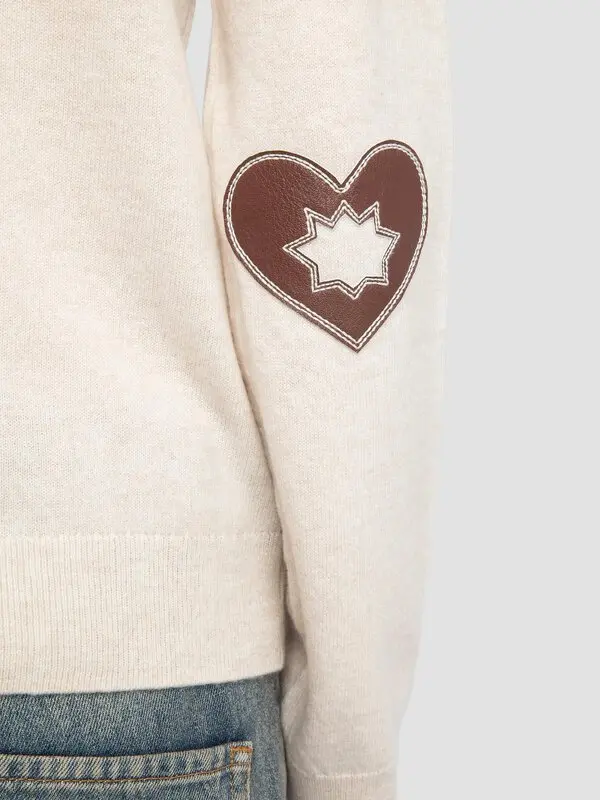 Zadig&Voltaire Vivi Heart-patch V-neck Sweater