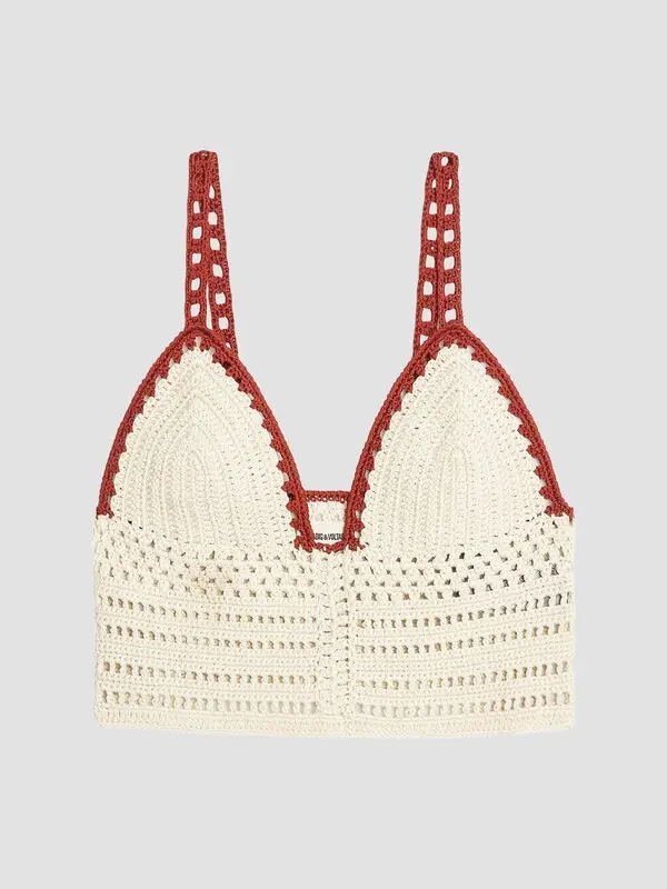 Zadig&Voltaire Taly Crochet Cotton Crop Top