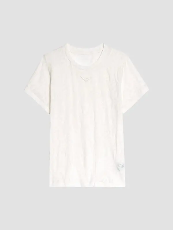 Zadig&Voltaire Alys Semi-sheer Crewneck T-shirt