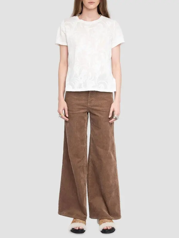 Zadig&Voltaire Alys Semi-sheer Crewneck T-shirt