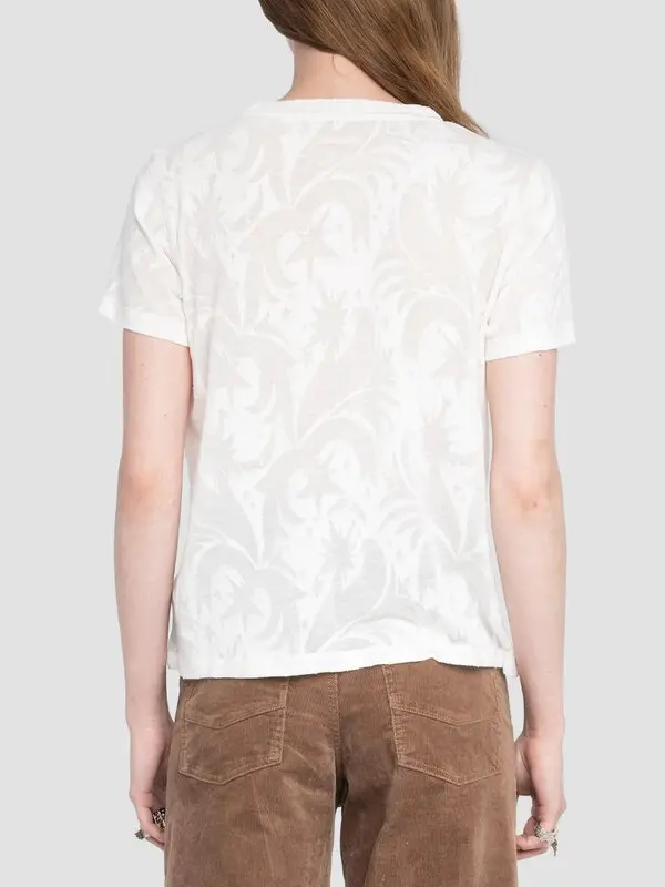 Zadig&Voltaire Alys Semi-sheer Crewneck T-shirt