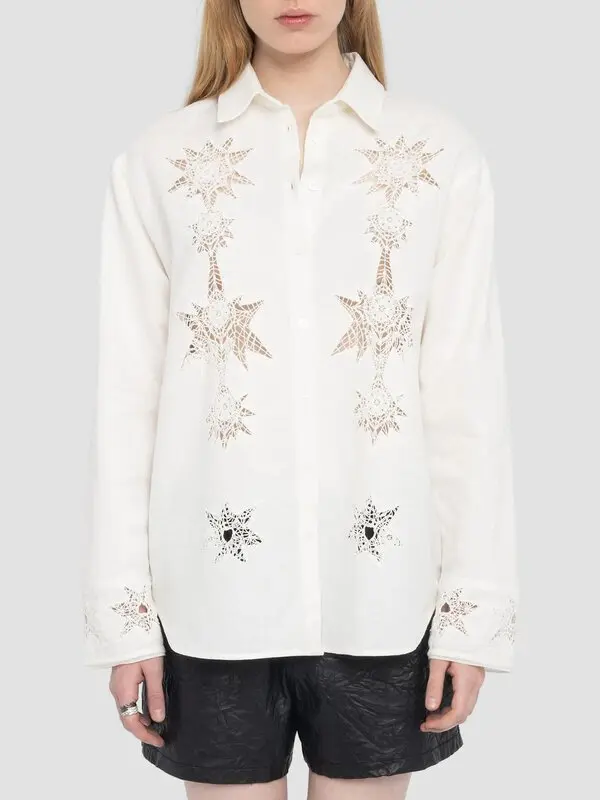 Zadig&Voltaire Morning Linen-cotton Broderie Anglaise Shirt