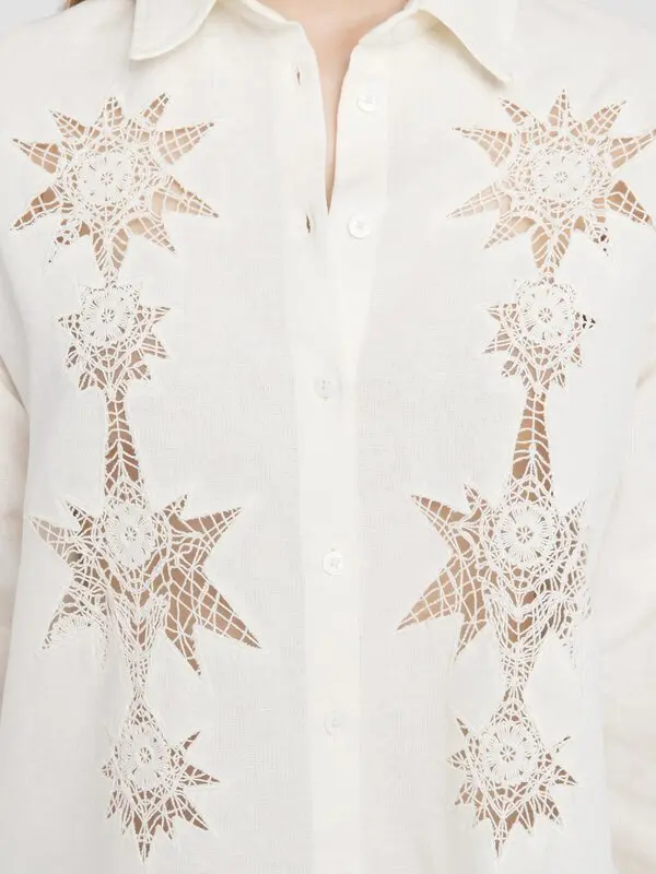Zadig&Voltaire Morning Linen-cotton Broderie Anglaise Shirt