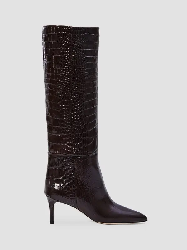Paris Texas Stiletto 60mm Snake-embossed Boots