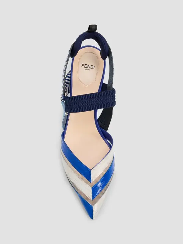 Fendi Colibri Iconic 55mm Leather Slingback Pumps