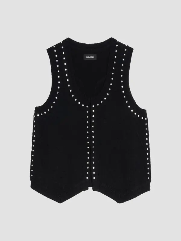 Zadig&Voltaire Dublin Studded Wool-cashmere Sweater Vest