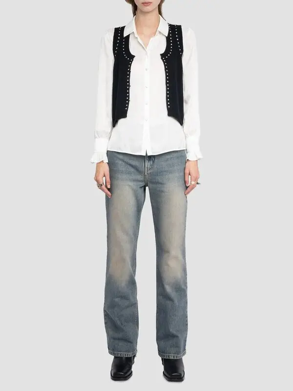 Zadig&Voltaire Dublin Studded Wool-cashmere Sweater Vest