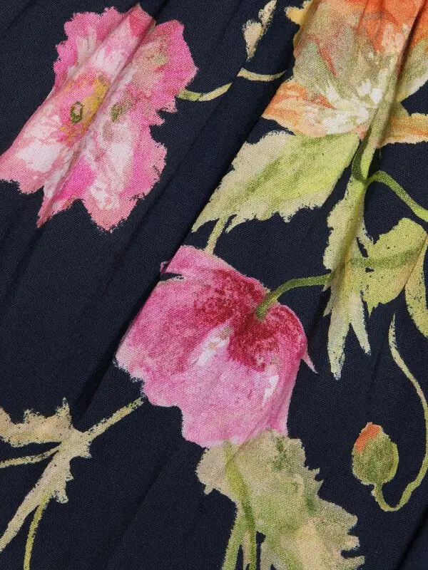 Carolina Herrera Poppy-print Tiered Midi-shirtdress