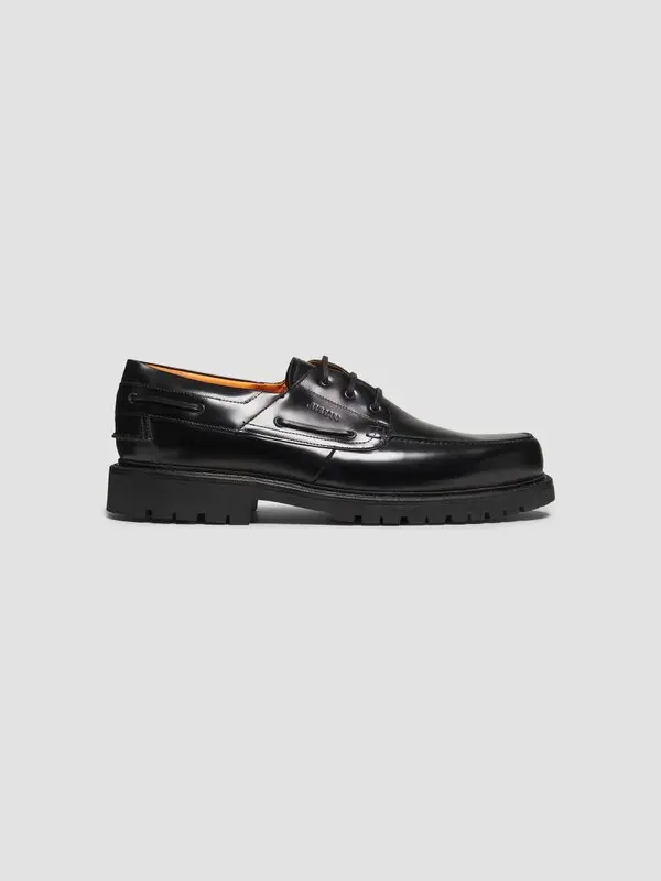 Junya Watanabe X Heinrich Dinkel Leather Boat Shoes - Black