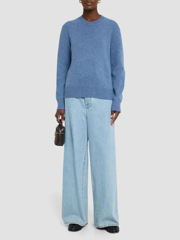 Bottega Veneta Cashmere-blend Crewneck Sweater - Blue