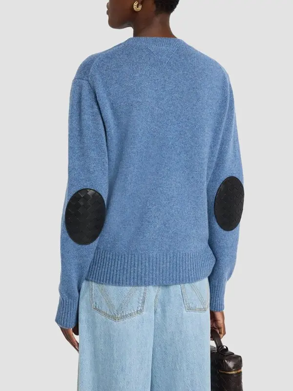 Bottega Veneta Cashmere-blend Crewneck Sweater - Blue