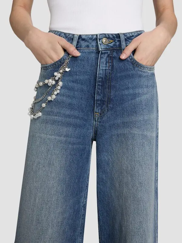 Cinq À Sept Betsy Pearl-chain Stretch-cotton Straight-leg Jeans