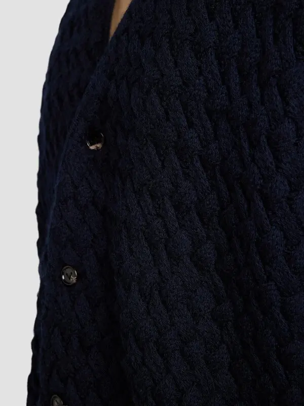Bottega Veneta Intrecciato Wool Cardigan