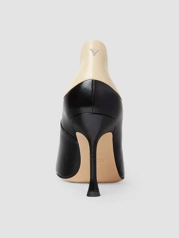 Fendi 95mm Colorblocked Leather Mary Jane Pump