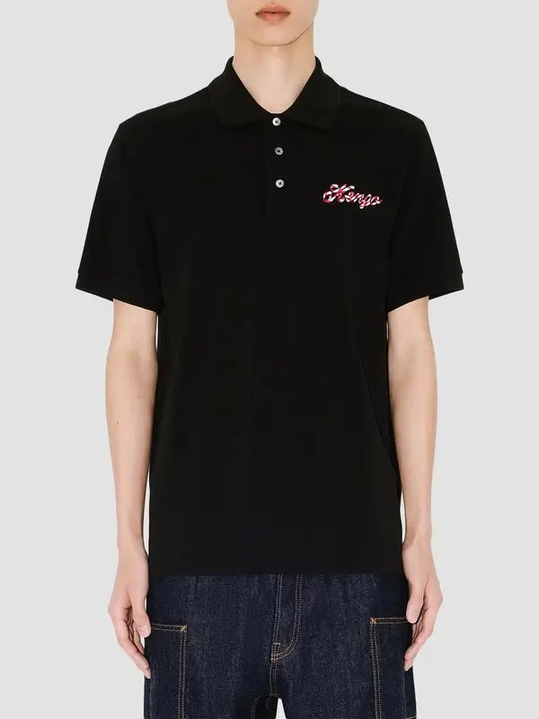 Kenzo Winter Holidays Embroidered Slim-fit Polo Shirt