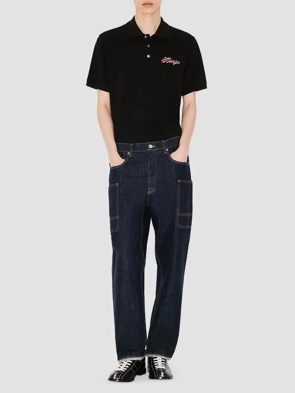 Kenzo Winter Holidays Embroidered Slim-fit Polo Shirt