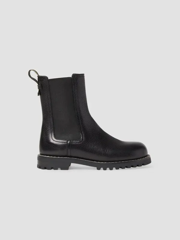 Fendi Commando Leather Chelsea Boots - Nero
