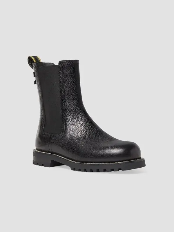 Fendi Commando Leather Chelsea Boots - Nero