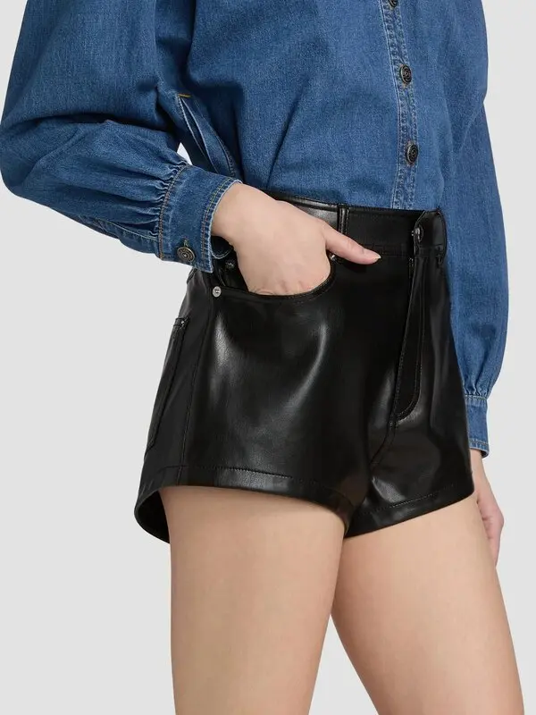 Cinq À Sept Dani Faux Leather Shorts