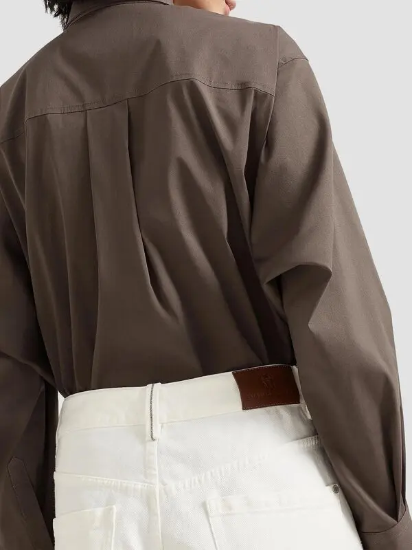 Brunello Cucinelli Dyed Denim Contemporary Square Trousers