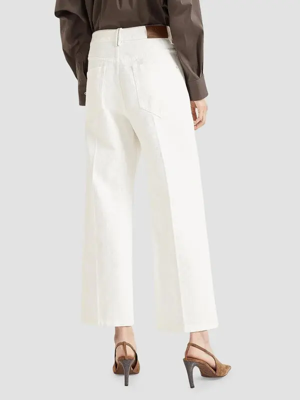 Brunello Cucinelli Dyed Denim Contemporary Square Trousers