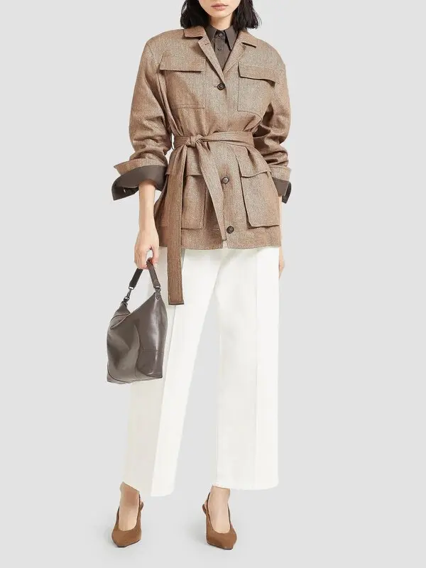 Brunello Cucinelli Dyed Denim Contemporary Square Trousers