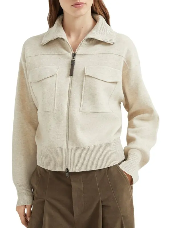 Brunello Cucinelli Cashmere Double Knit Cardigan