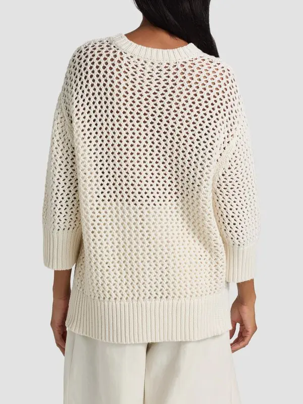 Michael Kors Hand-crochet Cotton-cashmere Sweater