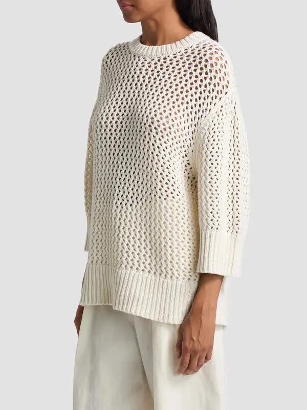 Michael Kors Hand-crochet Cotton-cashmere Sweater