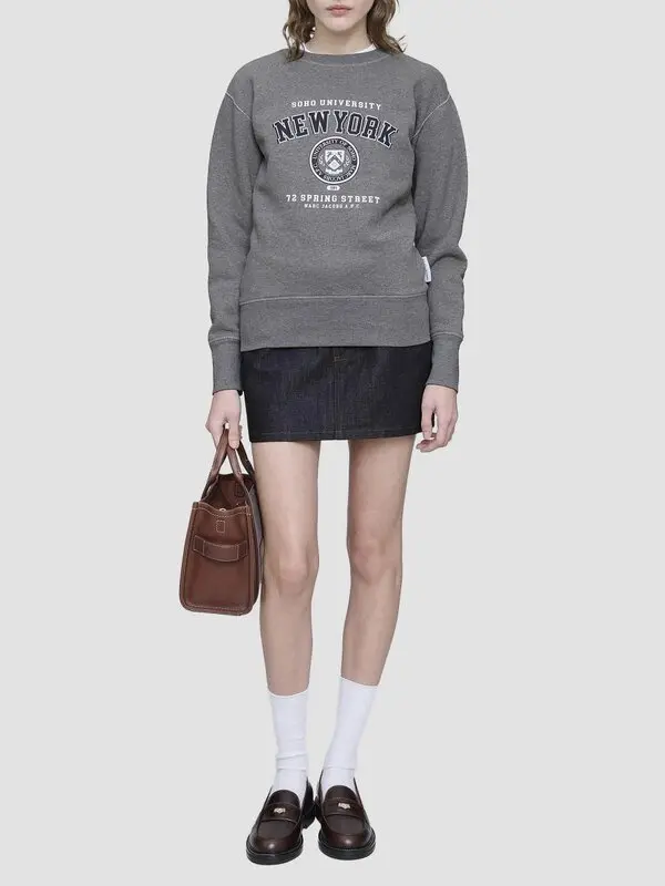 MARC JACOBS X A.P.C. Marc Jacobs X A. P.c. Ny Crewneck Shrunken-fit Sweatshirt