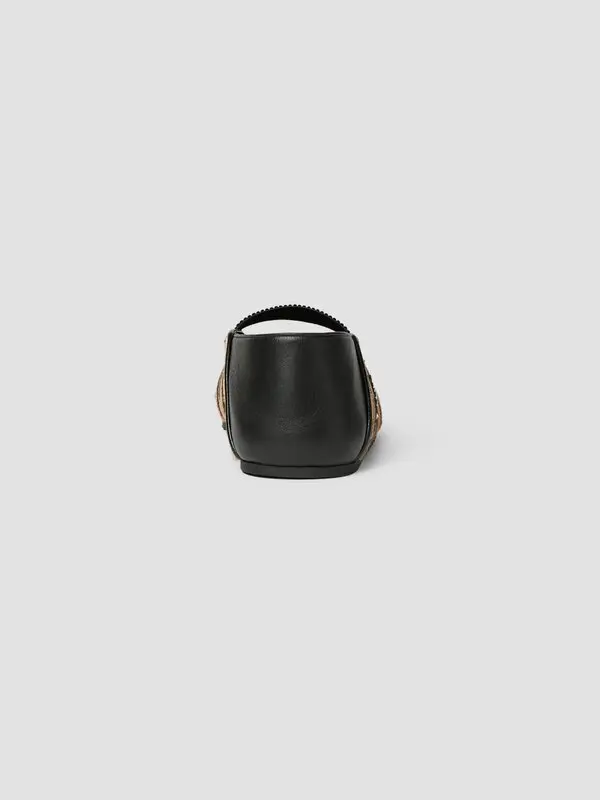 Fendi Academia Printed Calf-hair Flats - Nero