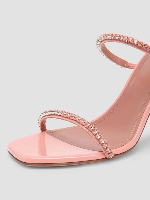 Amina Muaddi Gilda 85mm Patent Leather Sandals