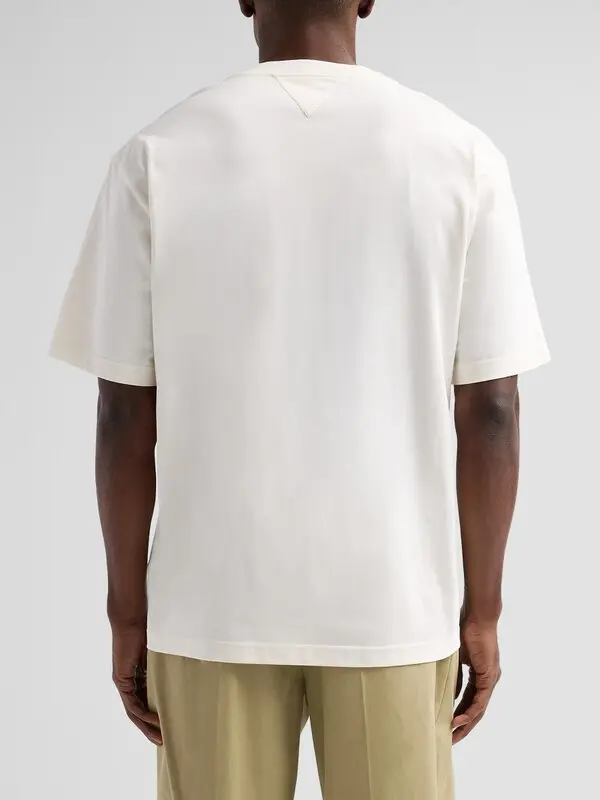 Bottega Veneta Leather Pocket Crewneck T-shirt - Parchment