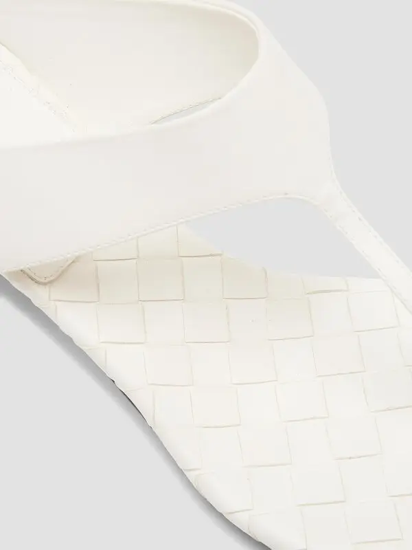 Bottega Veneta Livia 40mm Leather Sandals - Alabaster