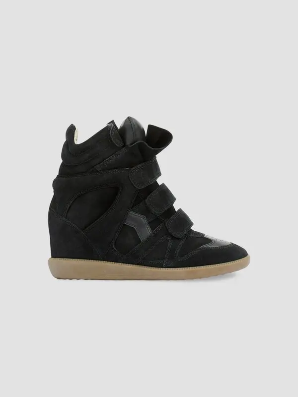 Isabel Marant Étoile Bekett Leather & Suede High-top Platform Sneakers - Black