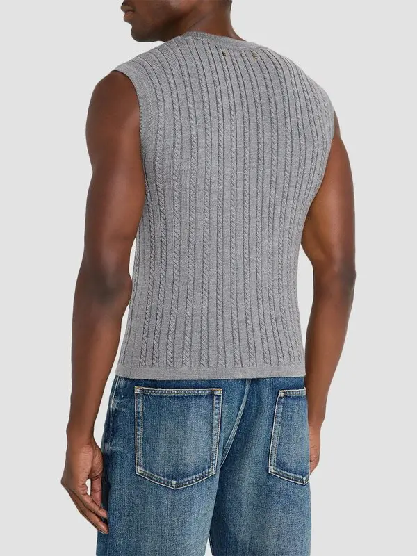 GOLDEN GOOSE Journey Cable-knit Sweater Vest