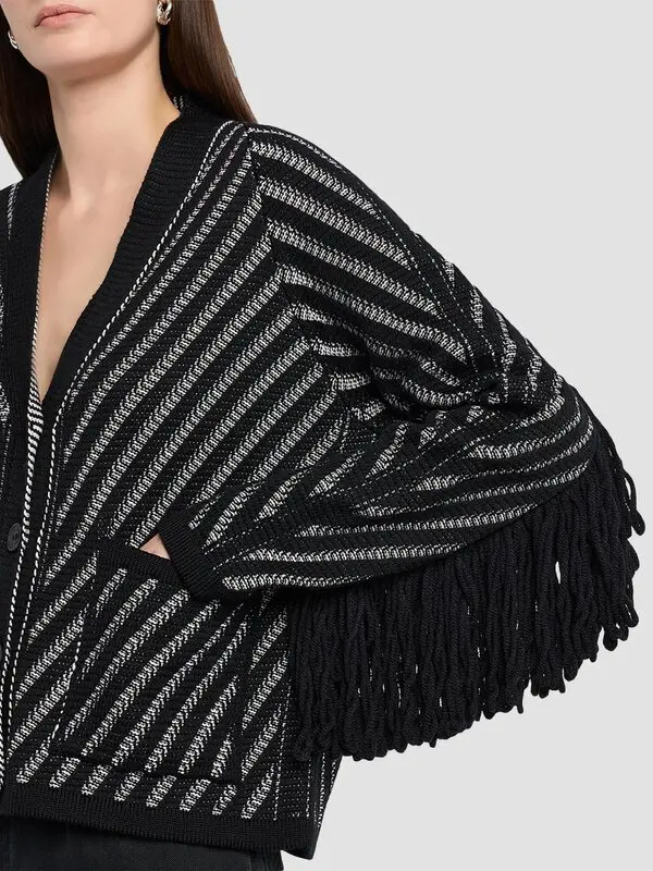 GOLDEN GOOSE Journey Olidia Fringed Cardigan